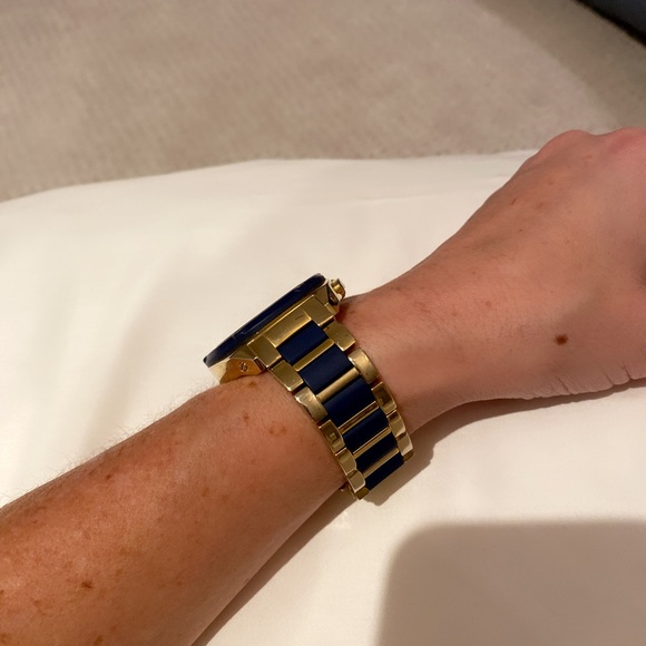 Michael Kors | Accessories | Michael Kors Navy Gold Watch | Poshmark